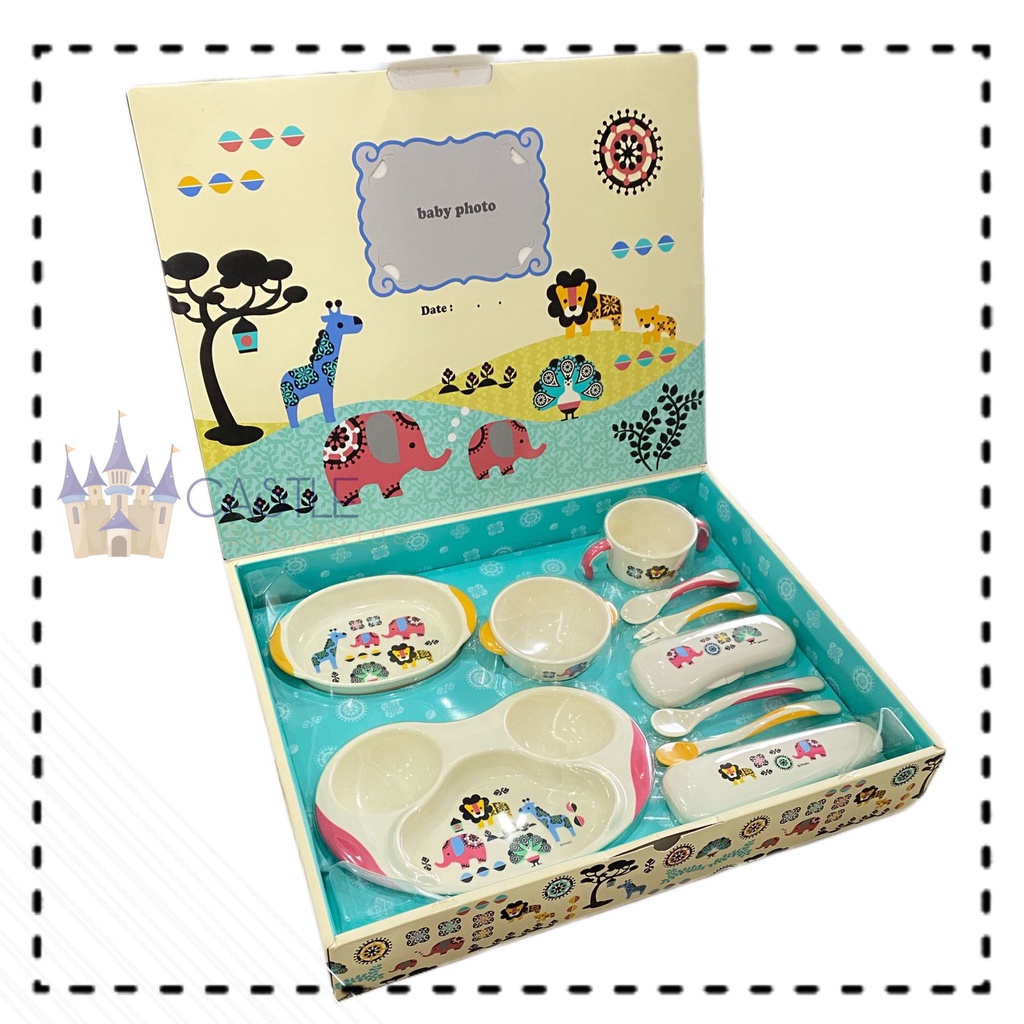 Jual Castle - Richell Kinpro Feeding Set Plate & Cutlery Gift Set KS-5 ...