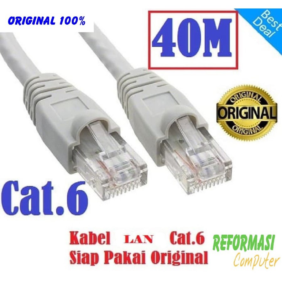 Jual NYK Kabel LAN UTP NYK Cat 6 40M - Cat6 NYK Original 40 Meter | Shopee Indonesia