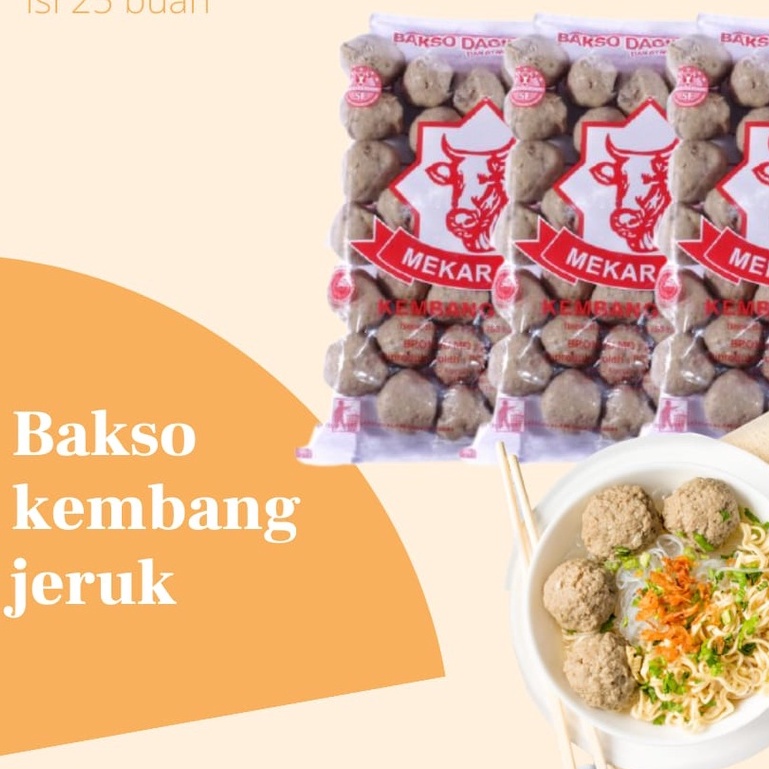 Jual Bakso Sapi dan Ayam KEMBANG JERUK Isi 25 Pcs / BAKSO SANJAYA ENAK ...