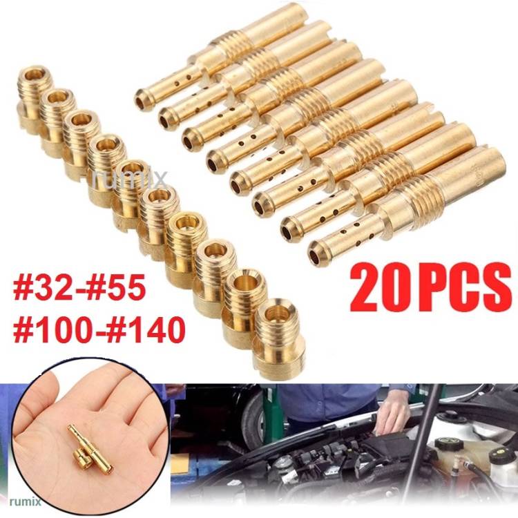 Jual Set 20pcs Mainjet Pilot Jet Main jet Spuyer Karbu PE D-Tracker ...