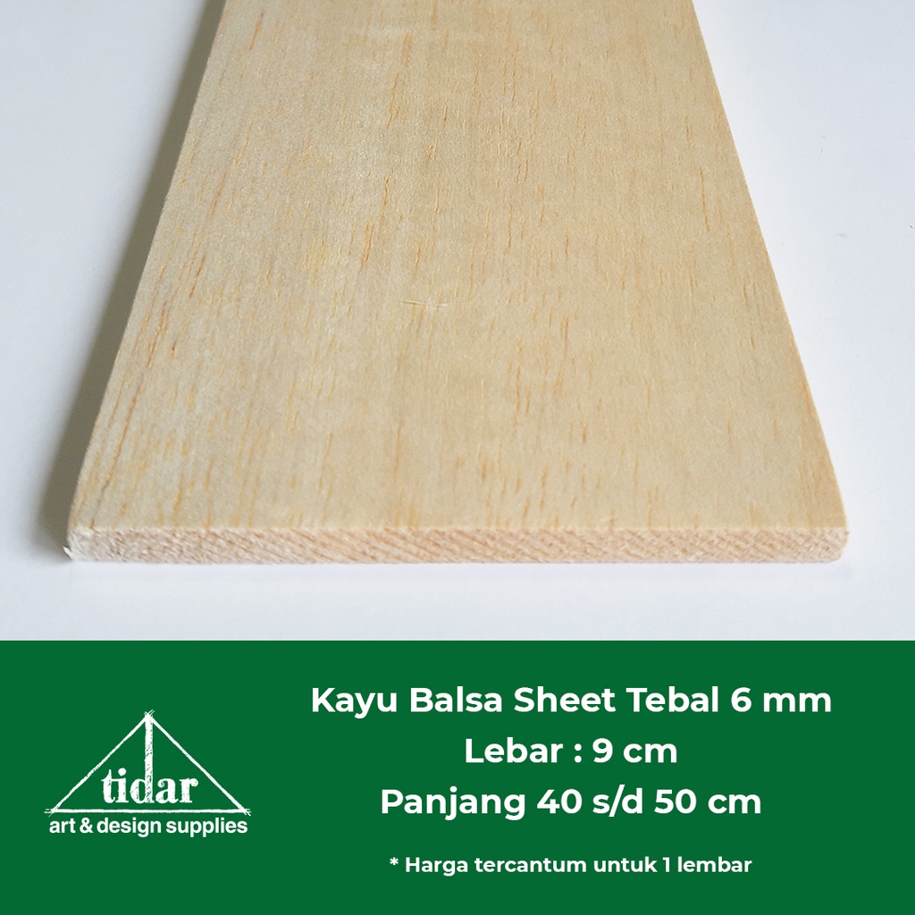 Jual Kayu Balsa Sheet 6 mm / Balsa Lembaran / Papan / Kayubalsa ...