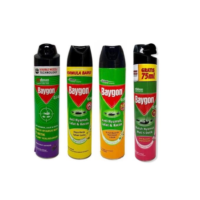 Jual .........] BAYGON 600 mL Obat Nyamuk Lalat Kecoa Semprot Aerosol ...