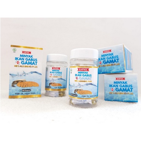 Jual Minyak Ikan Gabus Plus Gamat 60 Kapsul - Neo Albumino Plus Gamat Emas | Shopee Indonesia