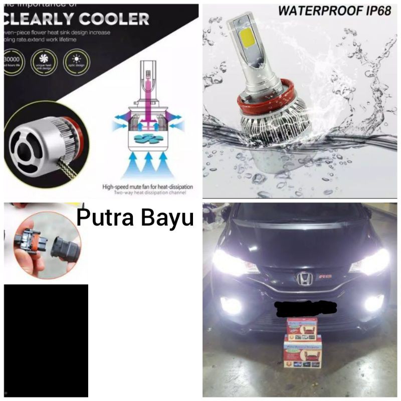 Jual bohlam foglamp Honda Brio Mobilio LED putih terang | Shopee Indonesia