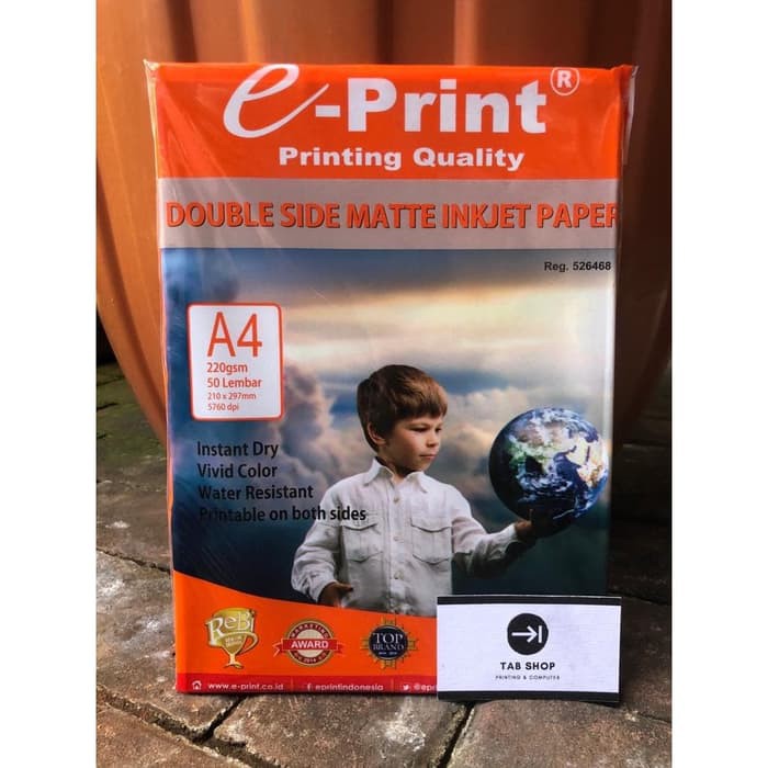 Jual TAB SHOP - EPRINT KERTAS SERTIFIKAT DOFF 2 SISI A4 220 GSM 50 ...