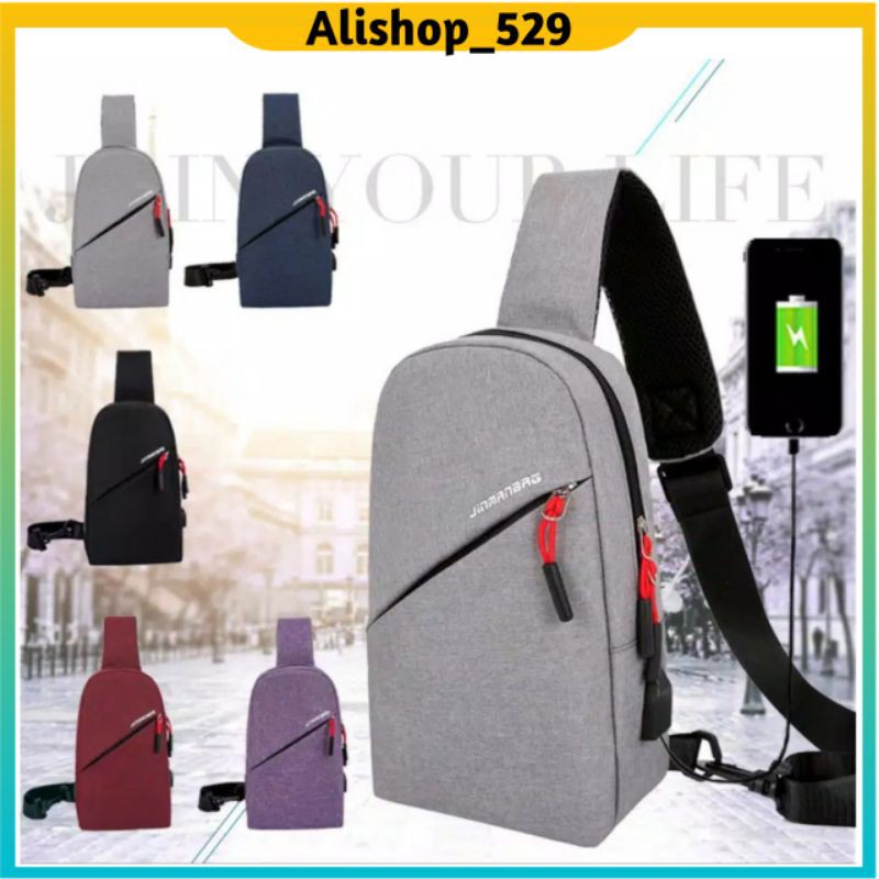 Jual TAS SELEMPANG JINMANBAG COWOK SLEMPANG PRIA SLING BAG CANVAS SPORT ...