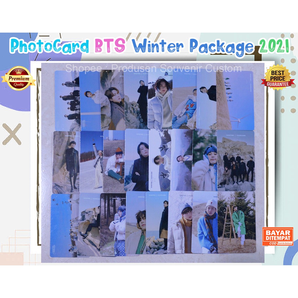Jual Photocard BTS Winter Package 2021 Isi 25 pcs Unofficial Fans Made ...