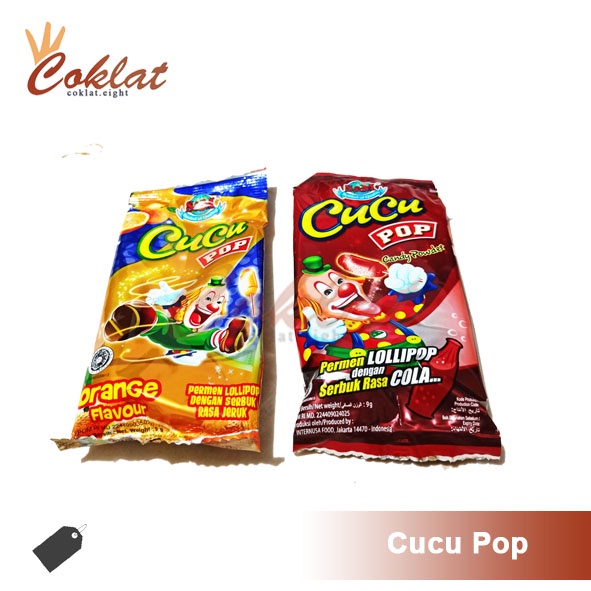 Jual Permen Cucu Pop Rasa Cola dan Jeruk permen celup orange anak 90an ...