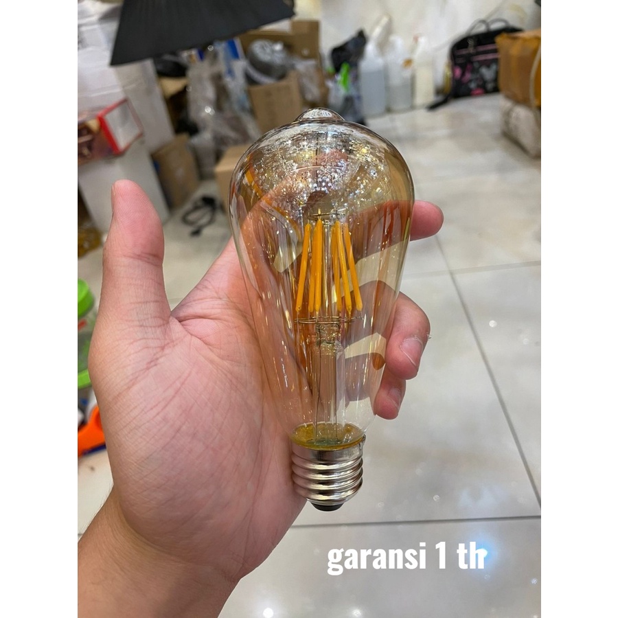 Jual lampu filament led 6w st64 6w lampu edison 6w warmwhite | Shopee ...