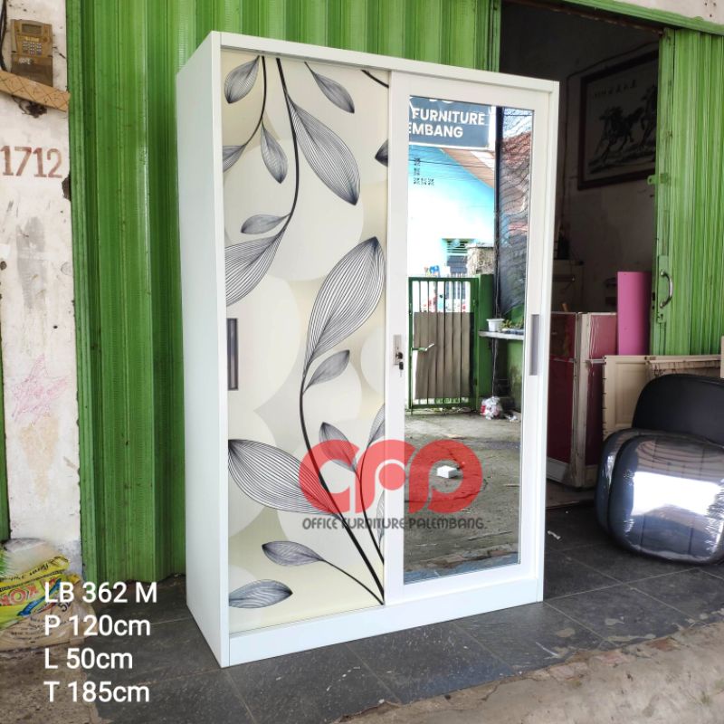 Jual lemari pakaian besi annex LB 362 M lemari baju pintu sliding geser lemari besi steel ...