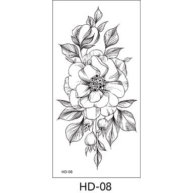 Jual 1 Lembar Temporary Tattoo Sticker Motif Bunga Fresh Waterproof ...