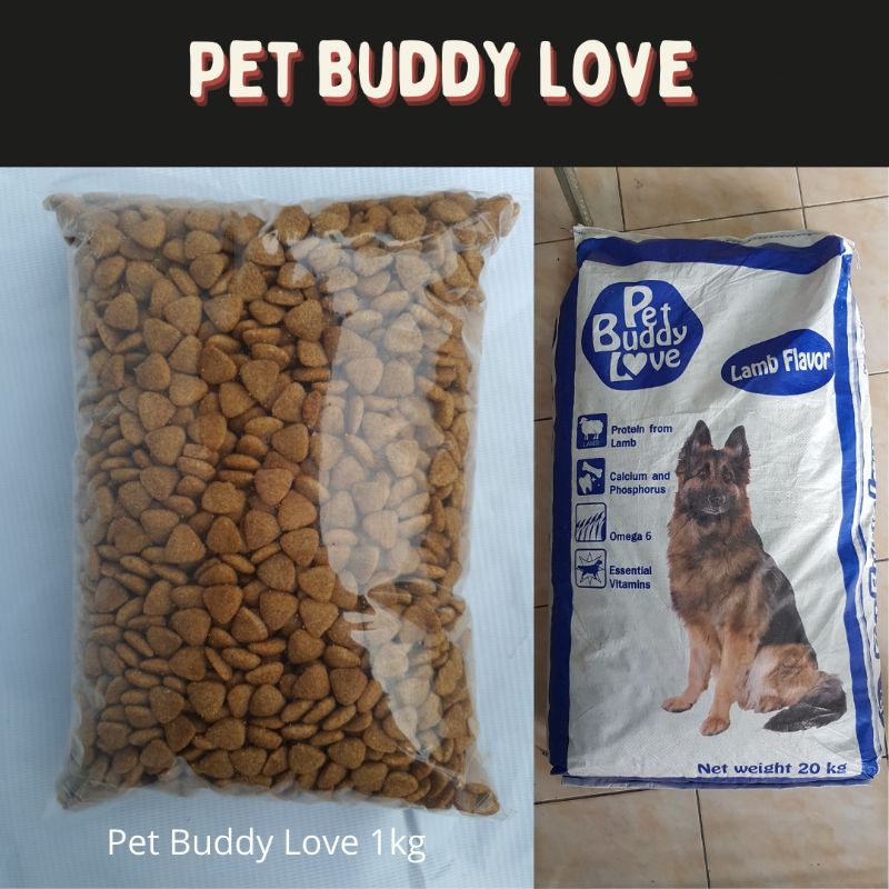 Jual Pet Buddy Love Dog Food 1kg Lamb Flavor - Makanan Anjing Semua ...