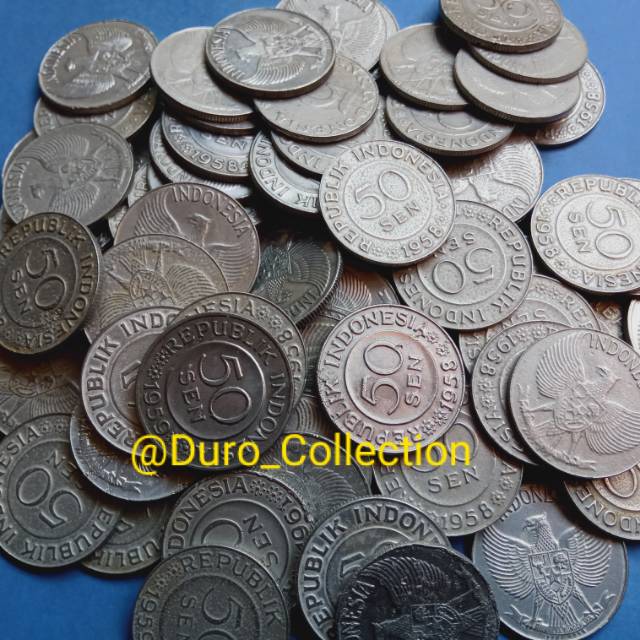 Jual Koin 50 Sen Tahun Campur 1958 1959 1961 Kondisi Used (Uang Kuno Indonesia) | Shopee Indonesia