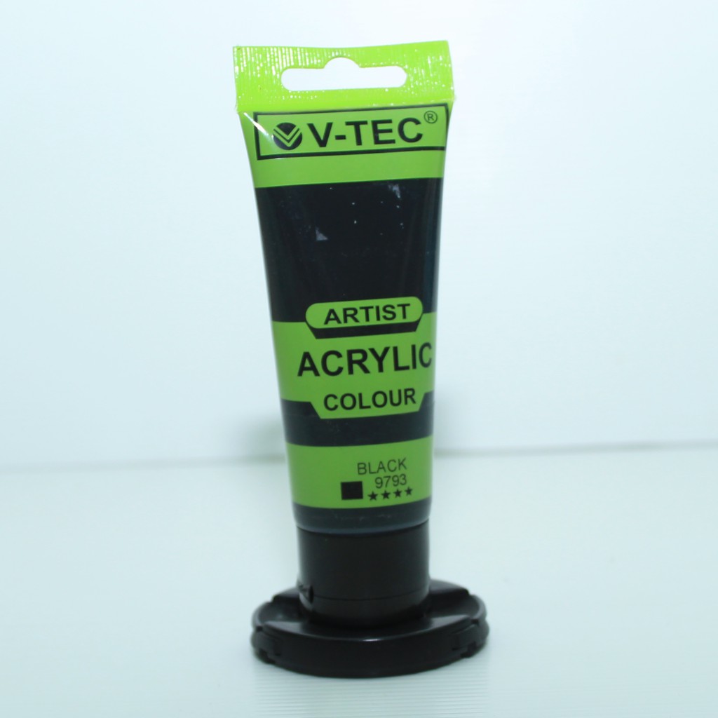 Jual Cat Akrilik Decoupage - VTEC Warna Hitam 75 ml | Shopee Indonesia