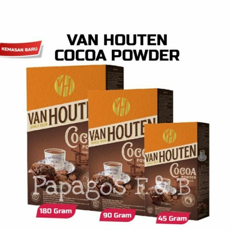 Jual Coklat Bubuk Van Houten Cocoa Powder Kemasan 45 , 80 ,165 gr ...