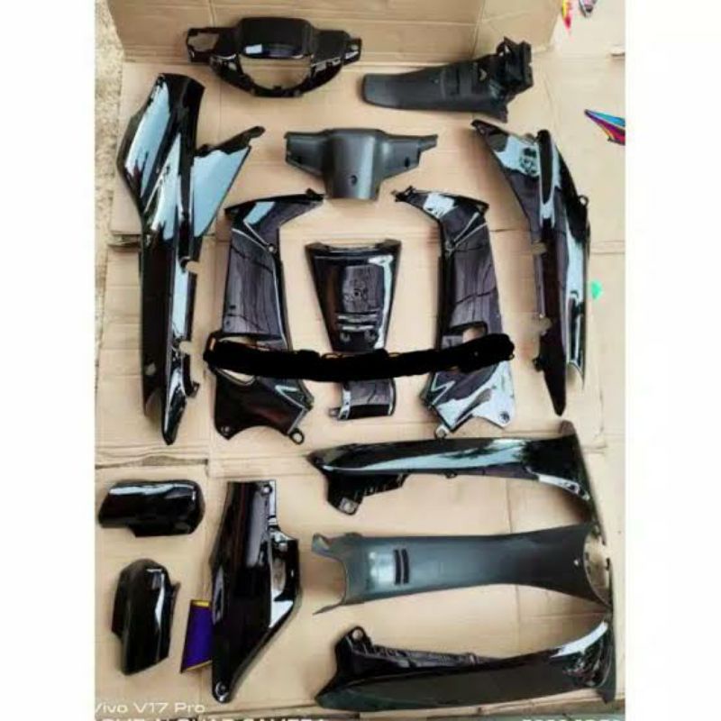 Jual FULL BODY KOMPLIT SET BODY SUPRA X LAMA HITAM CARKAM | COVER BODY ...
