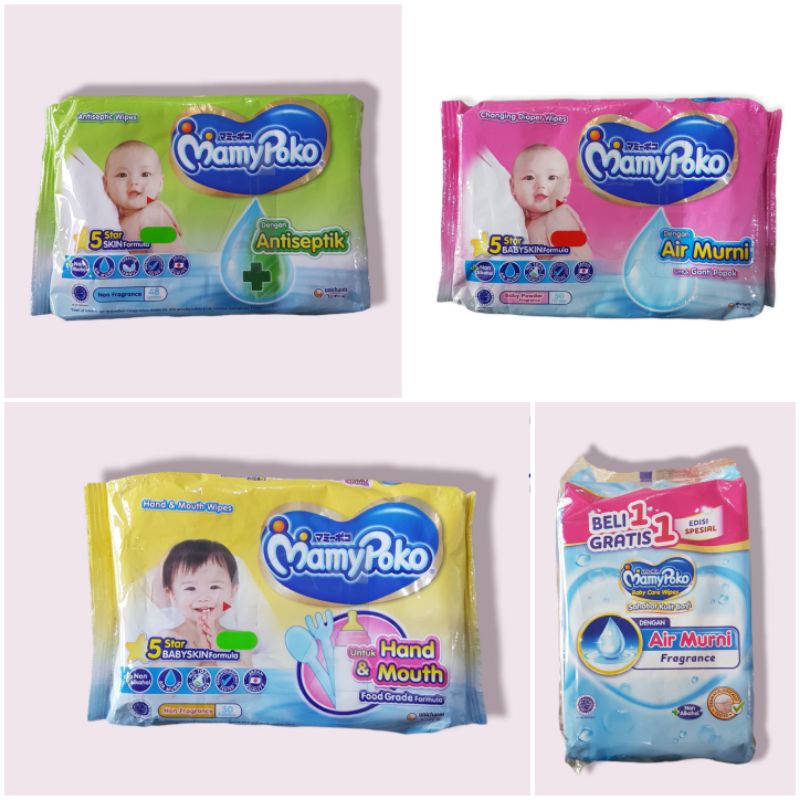 Jual Mamypoko Baby Wipes Antiseptik | Popok Air Murni | Hand and Mouth ...