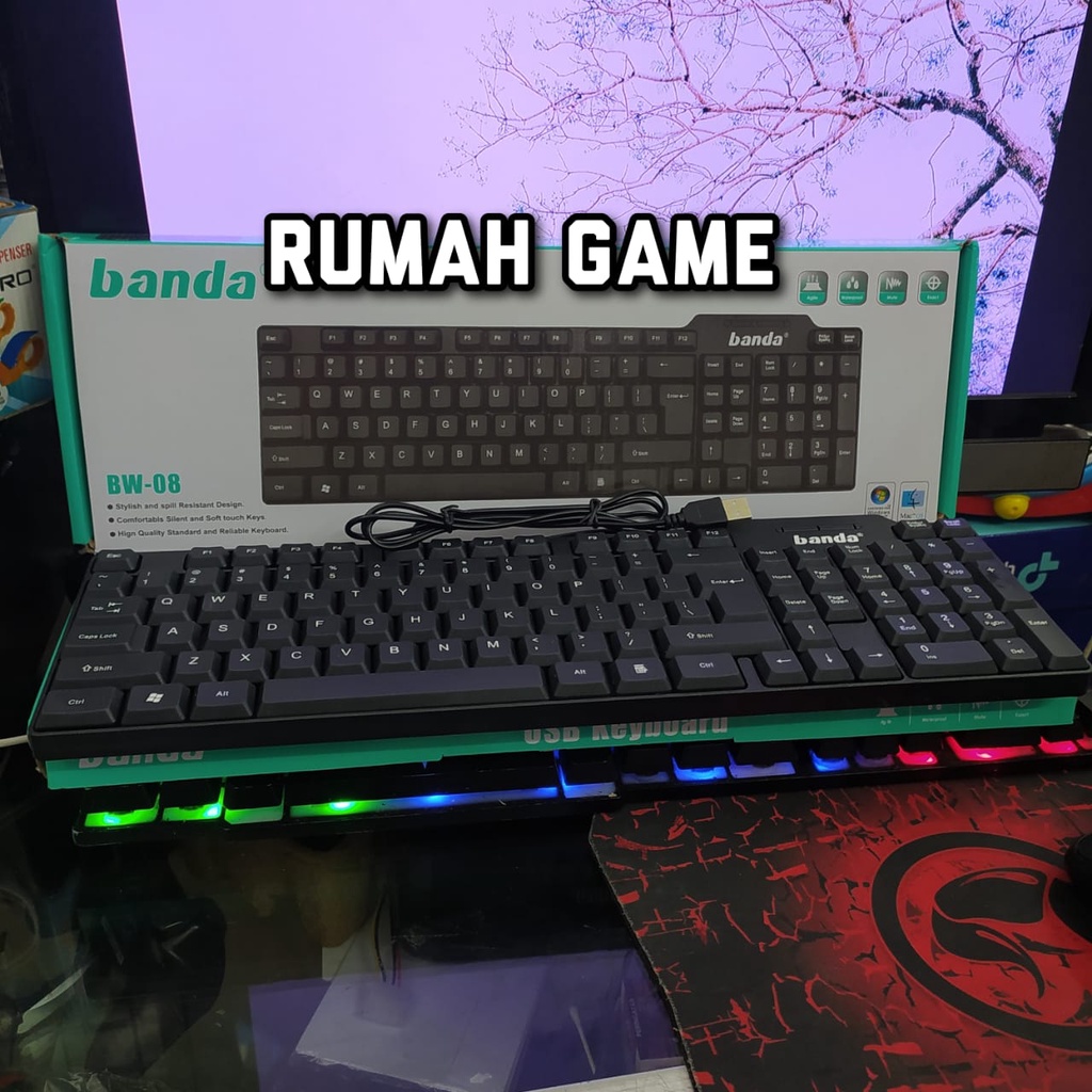 Jual Keyboard USB Banda BW-08 Fullsize - Keyboard Murah | Shopee Indonesia