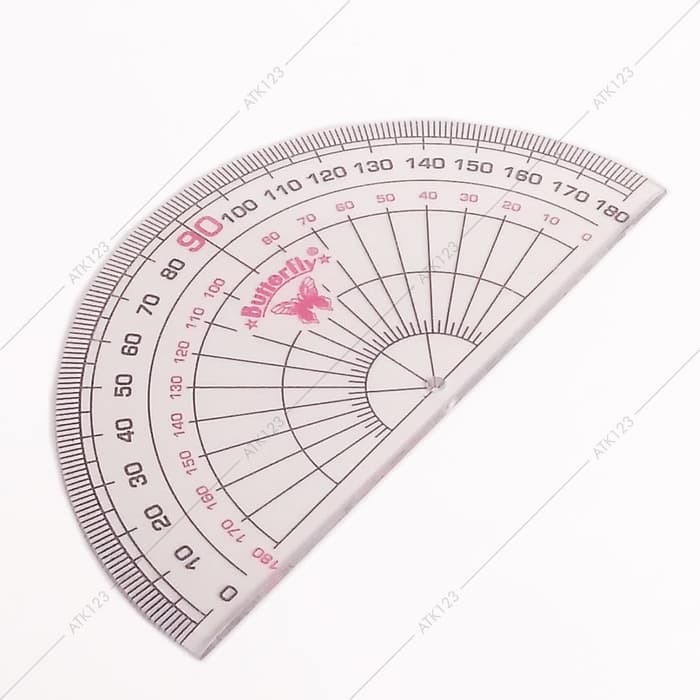 Jual Penggaris Busur Derajat / Protractor 180 Derajat (12 cm ...
