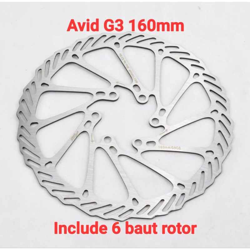 Jual Avid G3 Rotor Sepeda 160mm Disc Brake Piringan Cakram Sepeda 6 ...