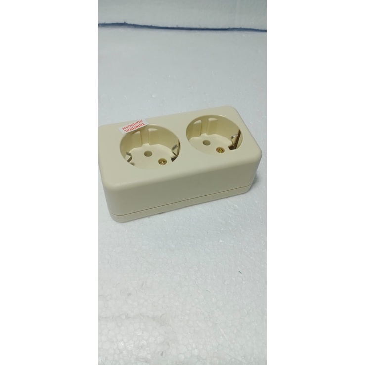 Jual STOP KONTAK 2 LUBANG UTICON / UTICON COLOKAN 2 LUBANG / TERMINAL 2 ...