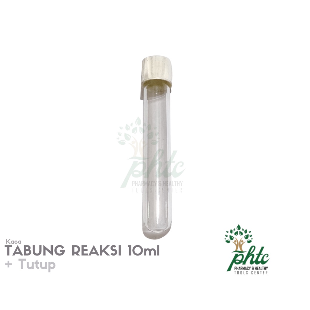 Jual Tabung Reaksi 10ml + Tutup Ulir l Tabung Reaksi Kaca Tutup ...