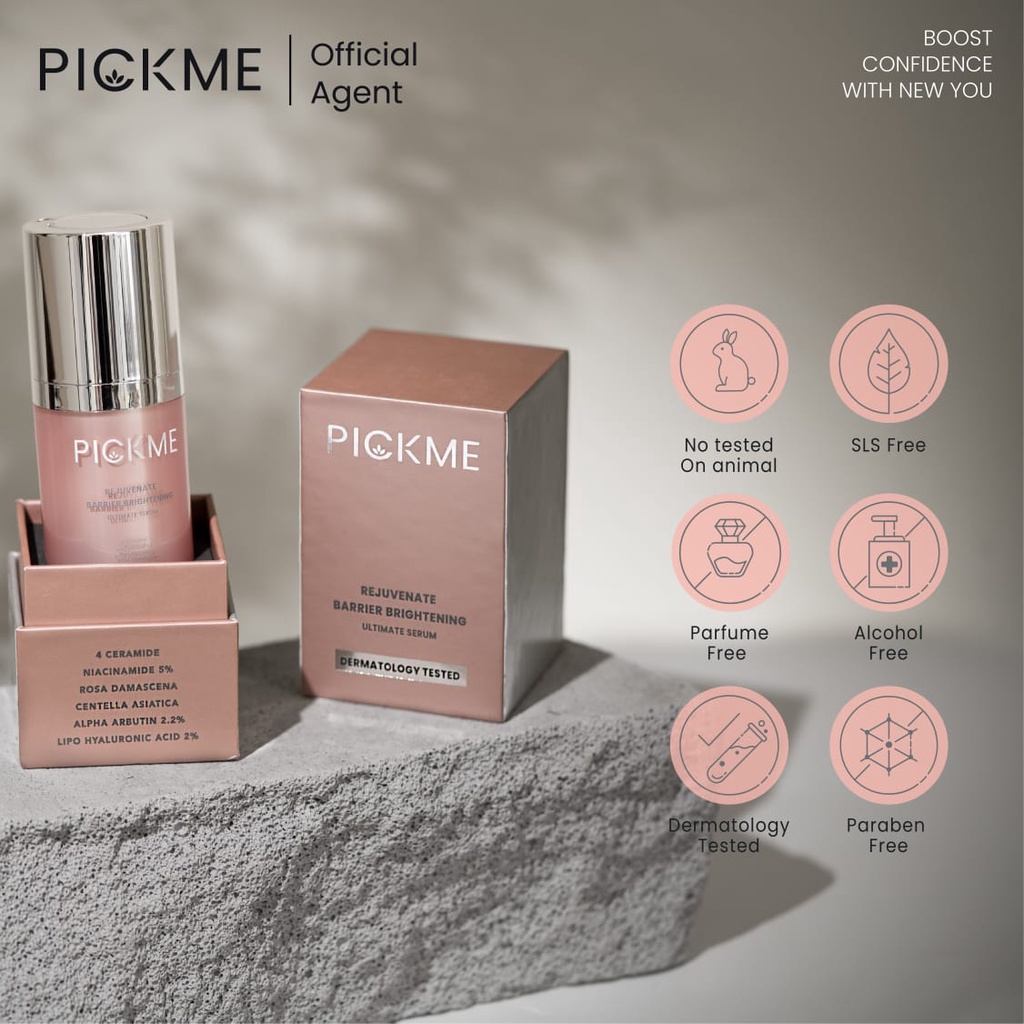 Jual PICKME Rejuvenate Barrier Brightening Ultimate Serum 15 ml (PINK ...