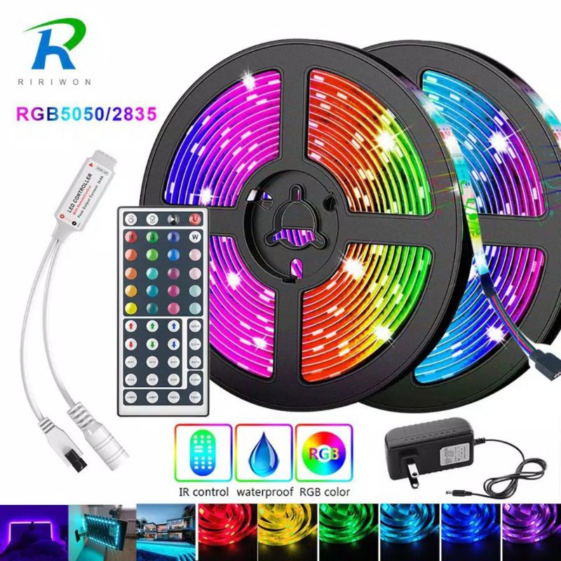 Jual LED STRIP LIGHT RGB 5050 SMD 3528 FLEKSIBEL 5M 10M DENGAN REMOTE ...