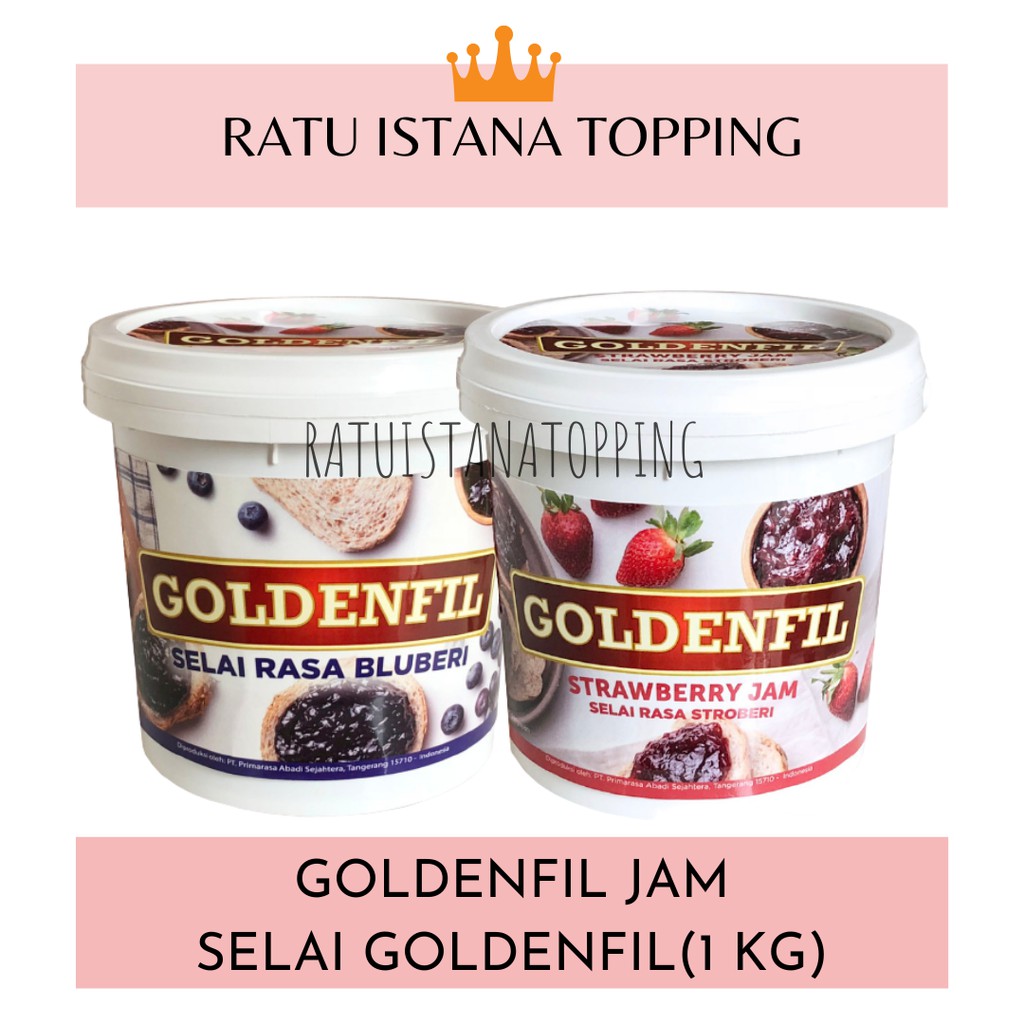 Jual GOLDENFIL STRAWBERRY JAM-GOLDENFIL BLUEBERRY JAM 1 KG FRESH REAL ...