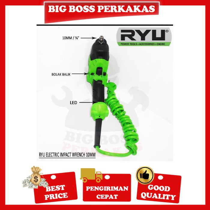 Jual Ryu Impact Wrench Ryu Rew 10 Alat Buka Baut Elektrik Listrik #98 ...