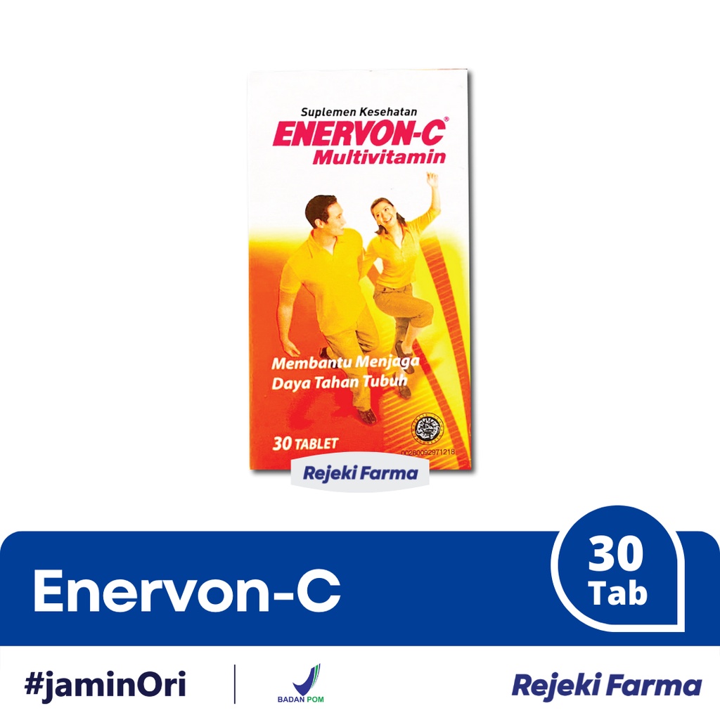 Jual Enervon-C Multivitamin isi 30 tablet 30tab EnervonC botol | Shopee ...