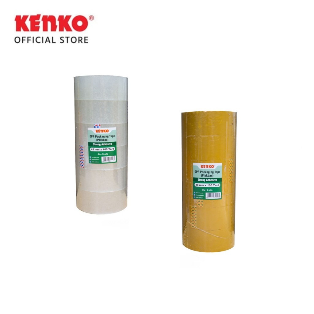 Jual KENKO OPP TAPE 45 MM - GREEN CORE ( 90 M ) / 2 ROLL | Shopee Indonesia