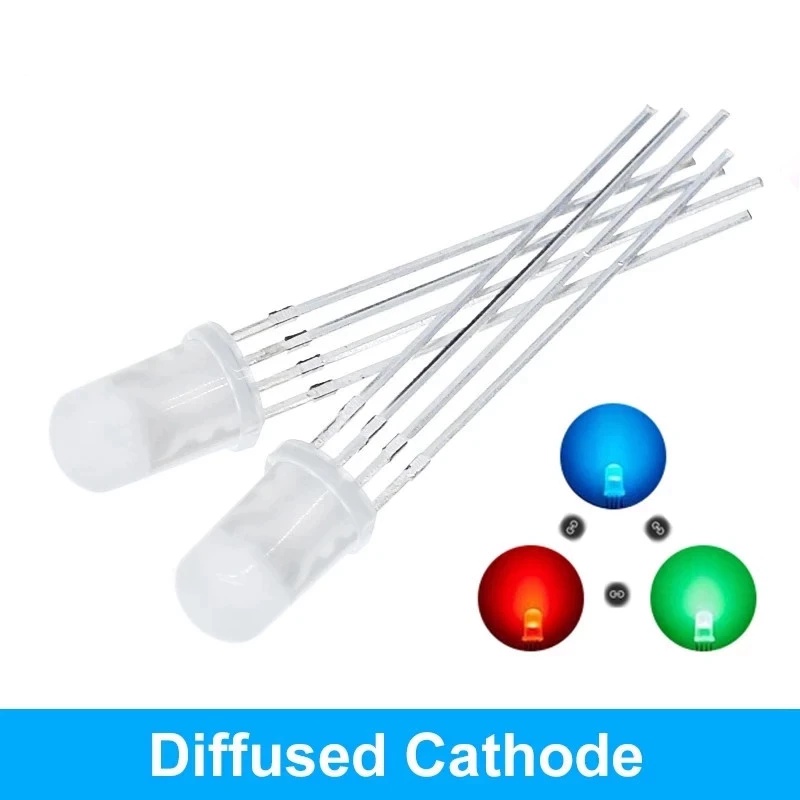Jual LED RGB 5MM RED GREEN BLUE 4 PIN 4PIN COMMON ANODE CA CATHODE CC ...