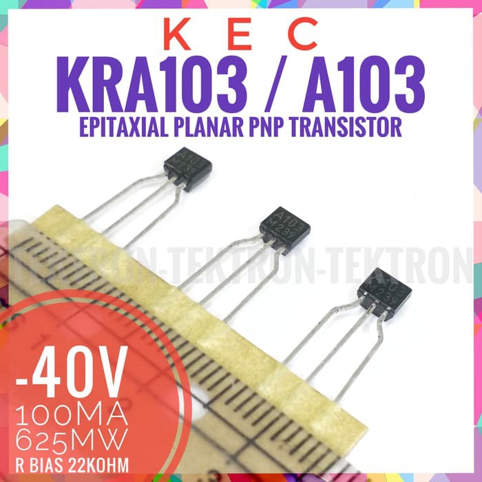 Jual KEC KRA103 Epitaxial Planar PNP Transistor A103 -40V 100mA 2sa103 ...