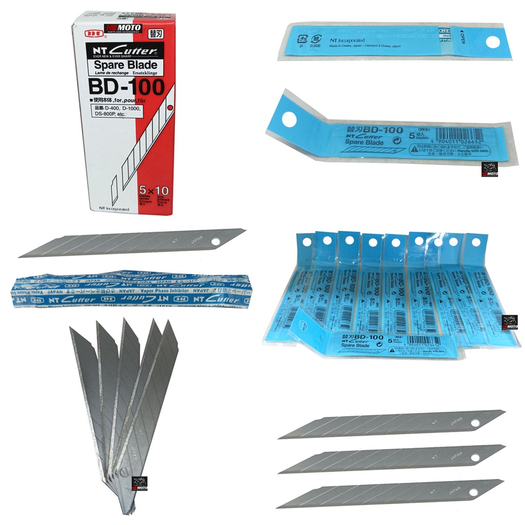 Jual 1 Pack Isi 50 Pcs NT CUTTER BD-100 Spare Blade Isi Cutter Tube ...