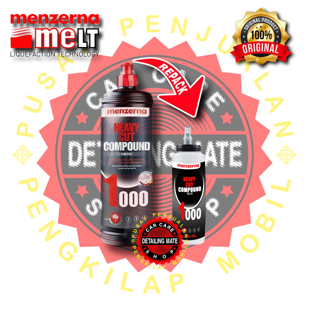 Jual Menzerna Heavy cut compound 1000 Repack 100mll - MZ 1000B | Shopee ...