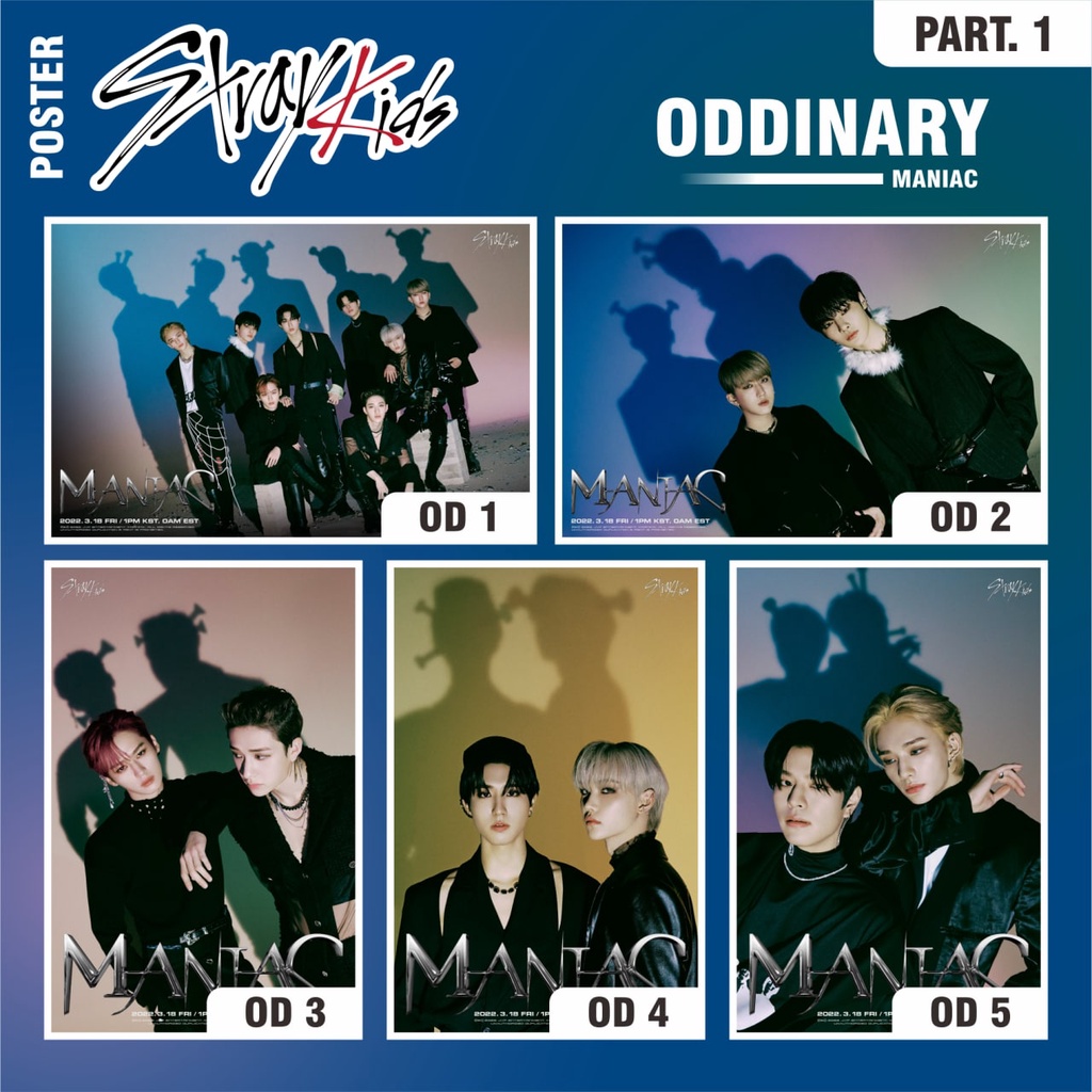 Jual POSTER KPOP STRAYKIDS ODDINARY MANIAC PART 1 | Shopee Indonesia