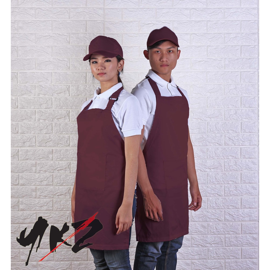 Jual apron polos/ celemek / apron masak / apron barber / apron chef ...