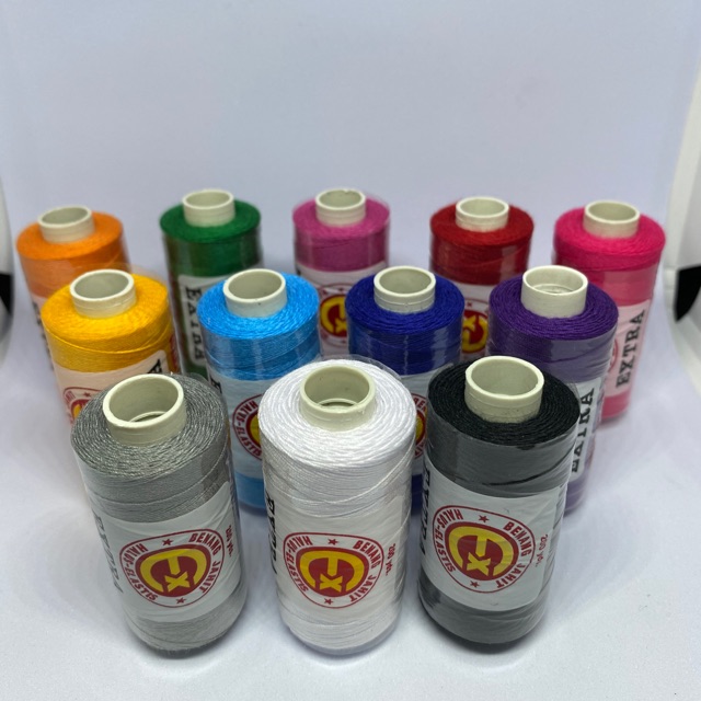 Jual BENANG JAHIT JEANS EXTRA 200yard ( 1 lusin ) | Shopee Indonesia