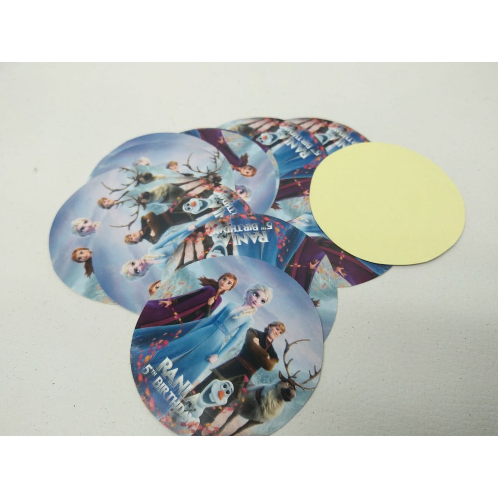 Jual Stiker Pudding / Label Pudding Custom Tema Frozen 2 | Shopee Indonesia