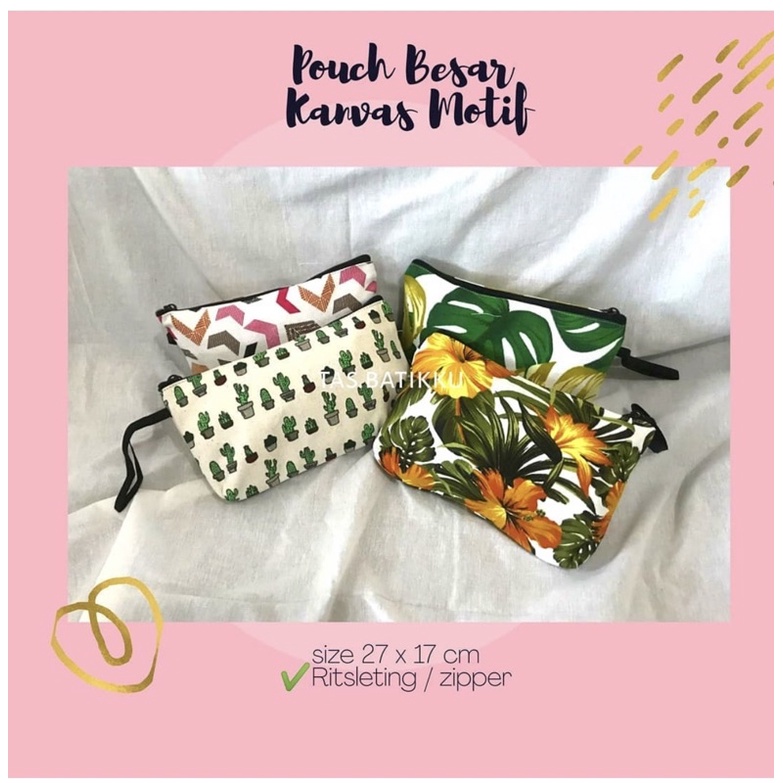 Jual pouch kanvas besar Rp.10000 | Shopee Indonesia