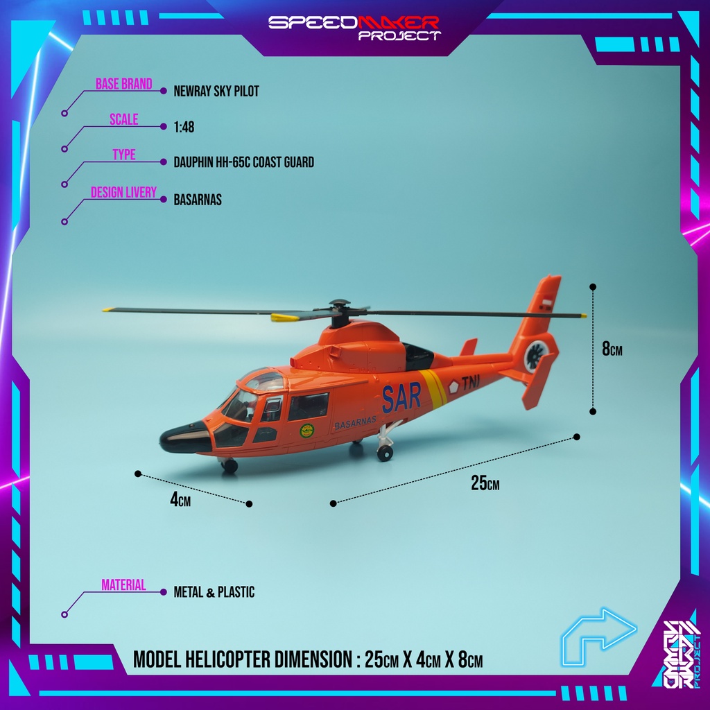 Jual Newray Sky Pilot Custom Helicopter Dauphin HH-65C SAR Basarnas ...