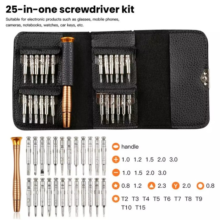 Jual OBENG DOMPET satu set alat servis jam tangan hp perkakas alat ...