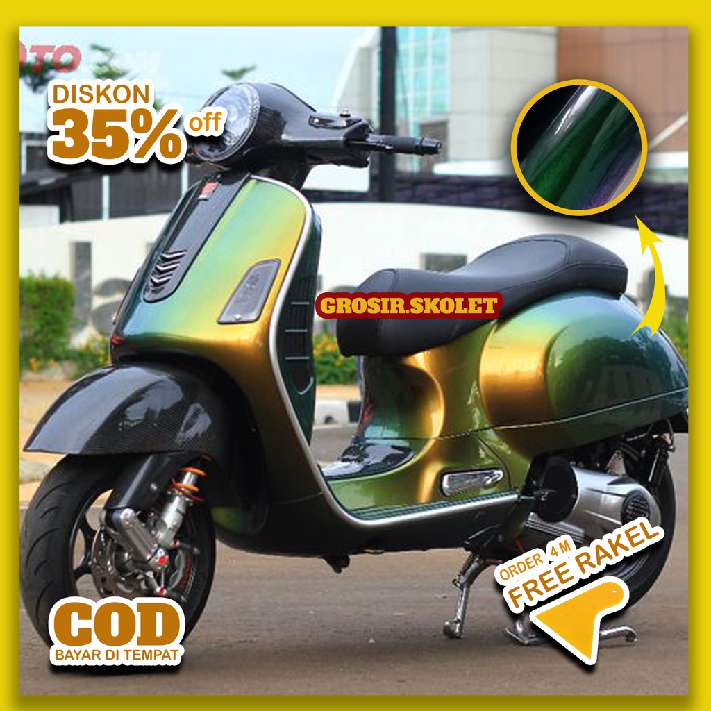 Jual ALL NEW FLASH SALE Sticker scotlite bunglon chameleon chrome ...