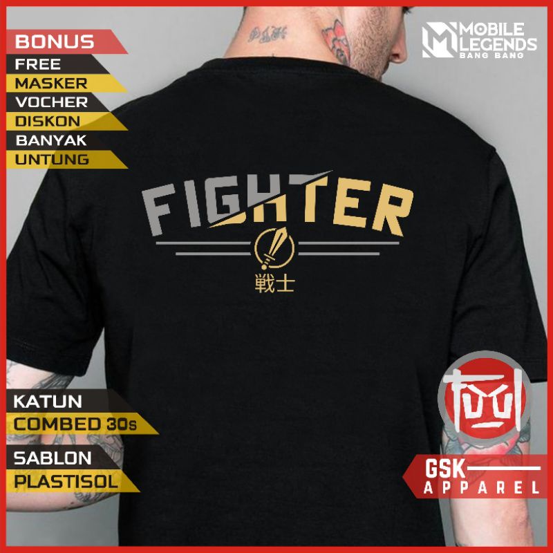 Jual KAOS FIGHTER GAME MOBILE LEGENDS DISTRO MLBB PRIA WANITA | Shopee ...