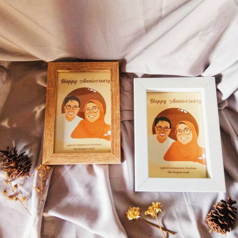 Jual Frame Putih + Ilustrasi (Custom) | Shopee Indonesia