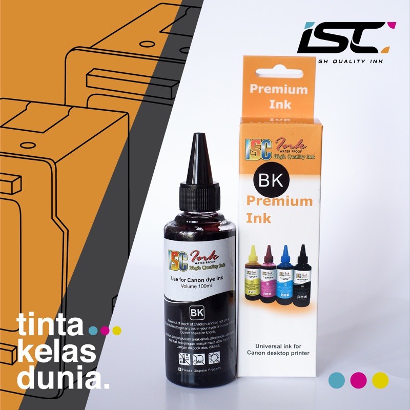 Jual Tinta ISC INK canon universal BLack 100ML | Shopee Indonesia