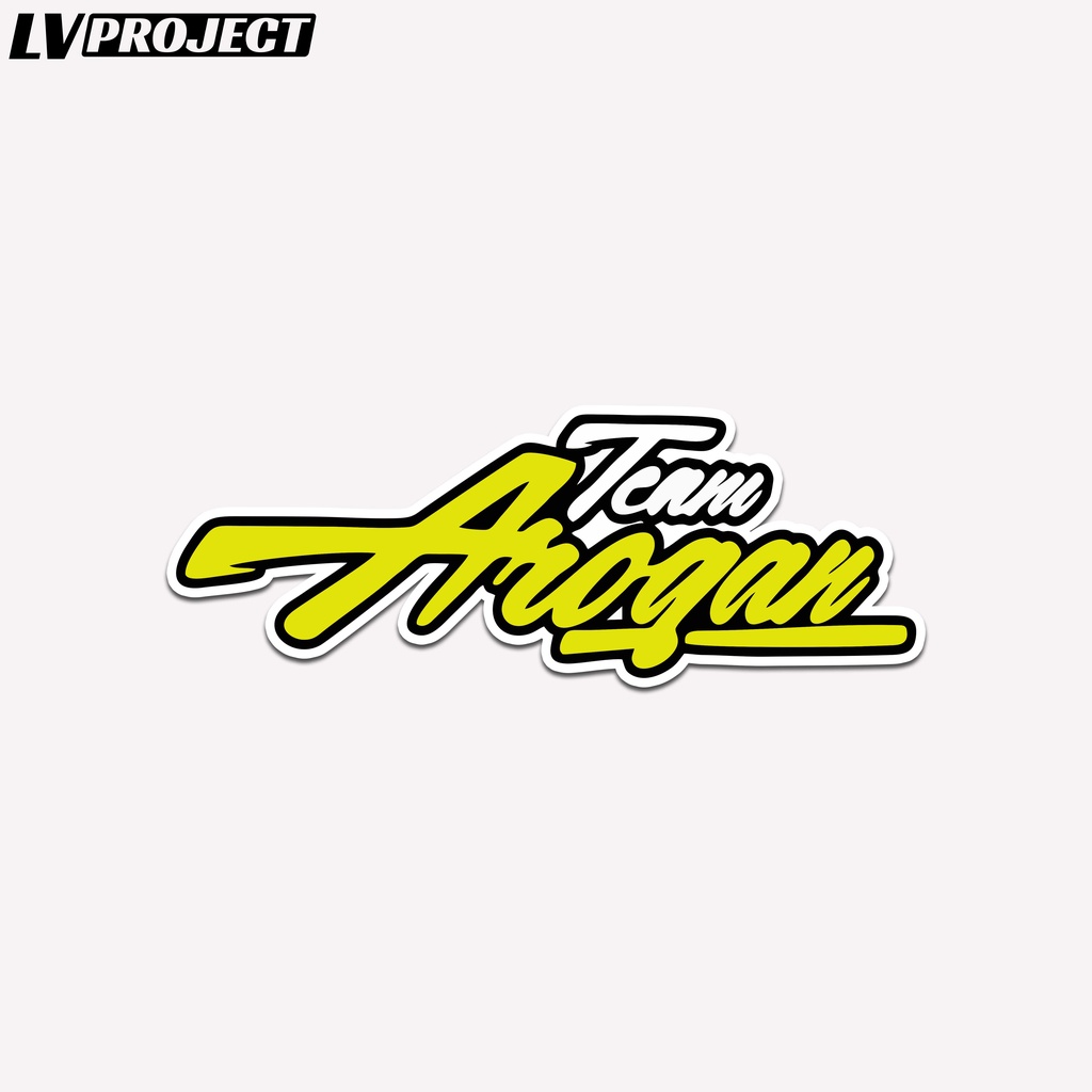 Jual Stiker Team Arogan Sticker Motor Racing Vinyl Laminasi Glossy 8cm ...