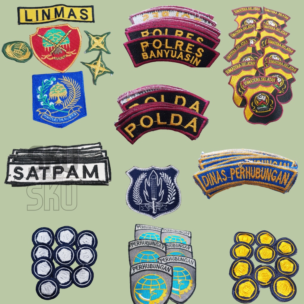 Jual LOGO DAN LOKASI ATRIBUT POLISI DINAS PERHUBUNGAN SATPAM LINMAS ...