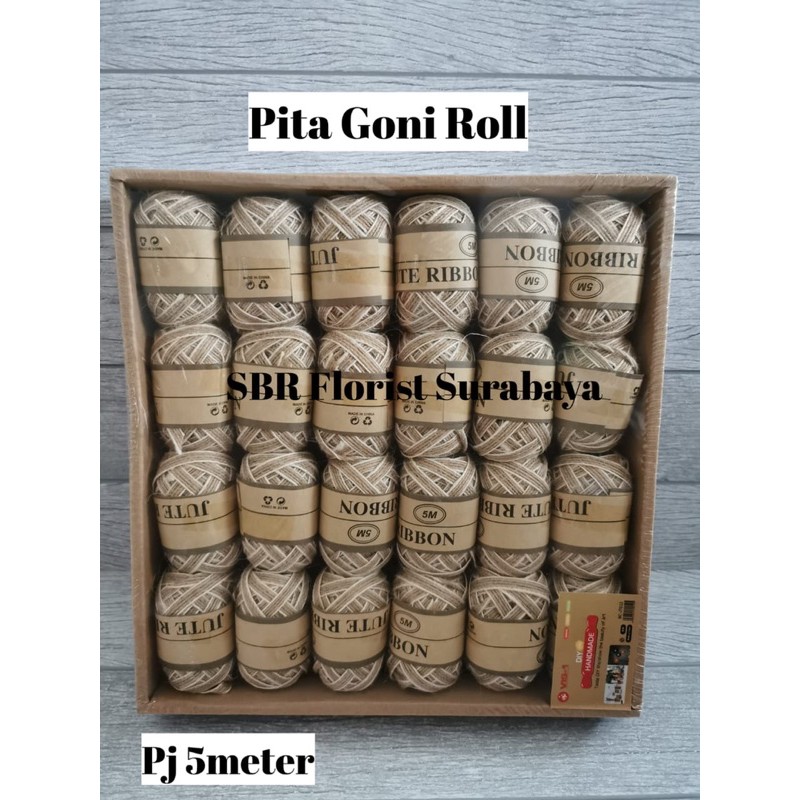 Jual Pita Tali Goni 1cm list putih 5M | Shopee Indonesia